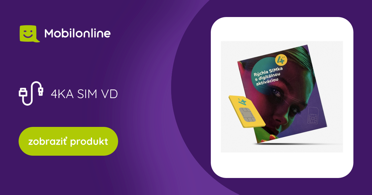 4ka - Rýchla SIMka s paušálom ZADARMO mobilonline.sk
