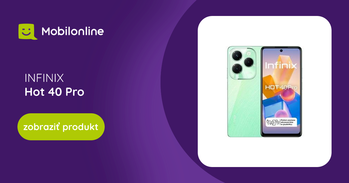 Infinix Hot 40 Pro 8GB/256GB Dual SIM Starfall Green Zelený