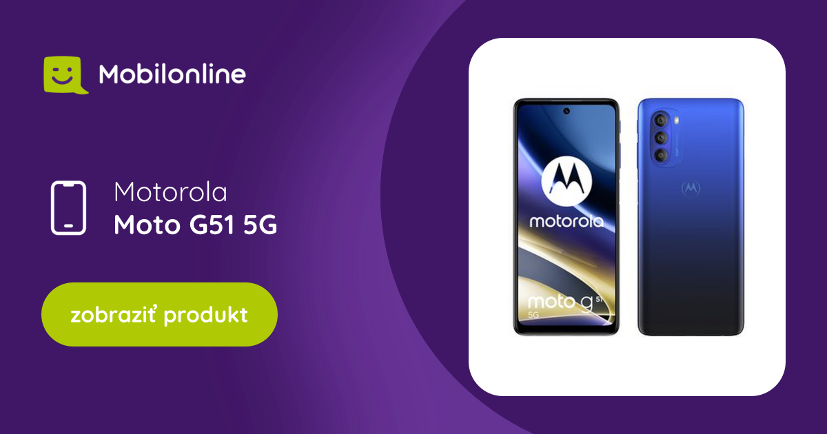 Motorola Moto G51 5G 4GB/64GB Dual SIM Indigo Blue Modrý - T