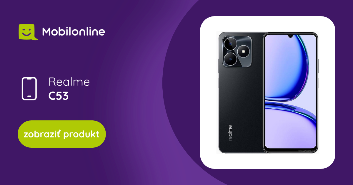 Realme C53 6GB/128GB Dual SIM, Mighty Black mobilonline.sk