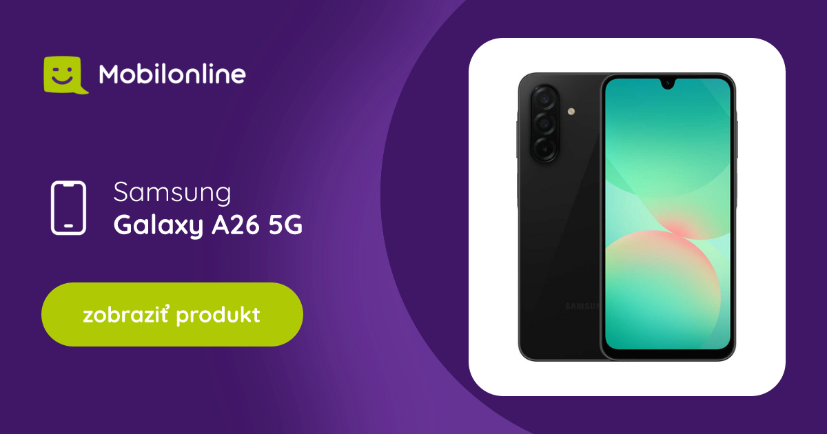 Samsung Galaxy A26 5G 6GB/128GB Čierna - SK distribúcia